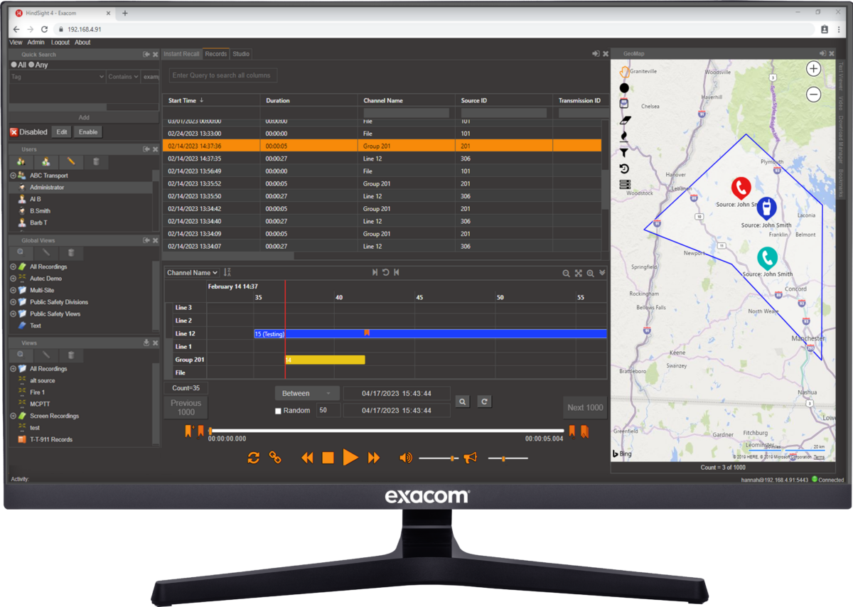 Exacom Recorder and CentralSquare CAD - Exacom®