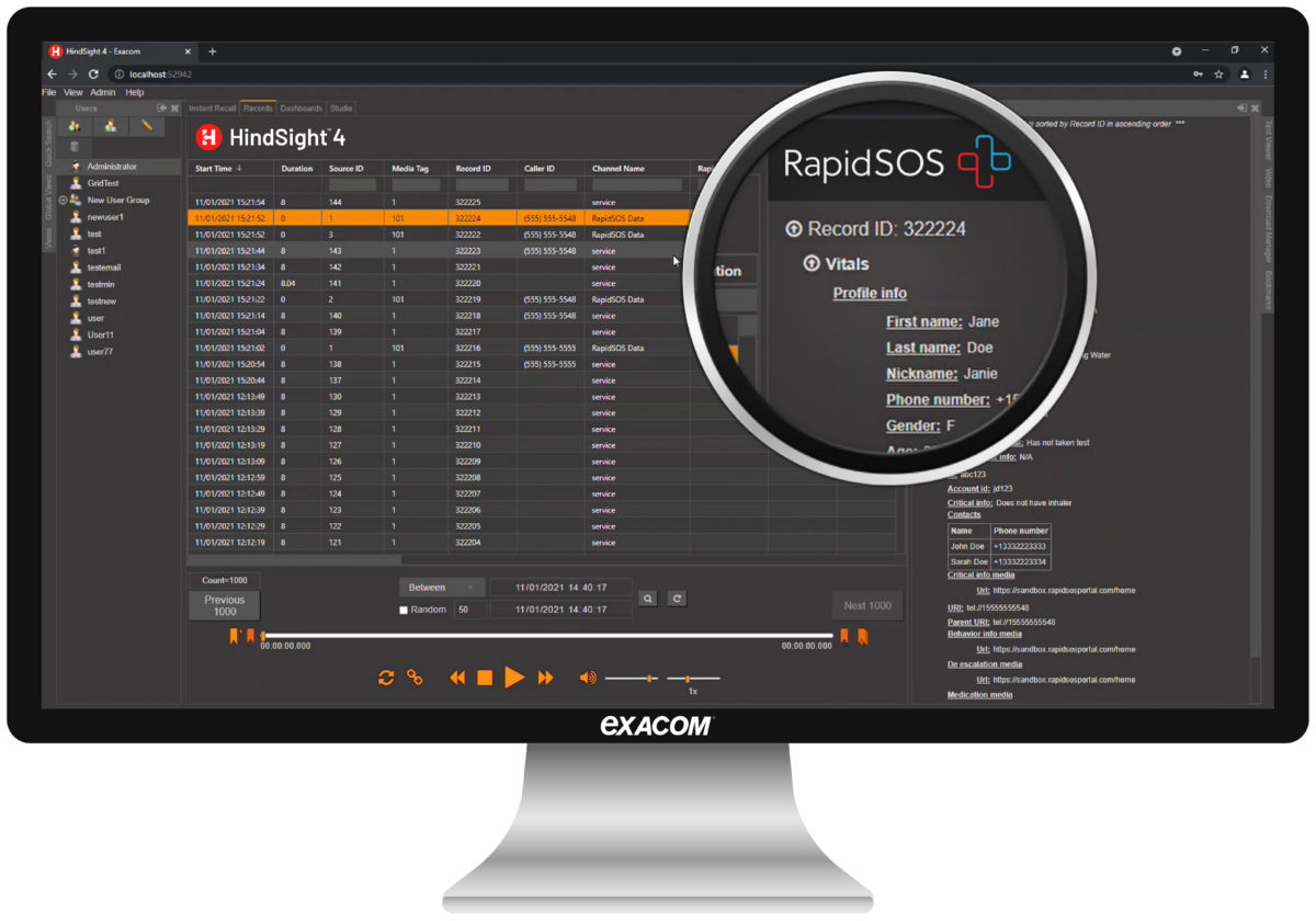 Recording Systems - Phone/VoIP, Radio/RoIP, Dispatch, PSAPs - Exacom