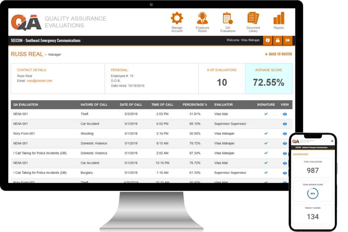 Quality Assurance & Improvement Software - Public Safety