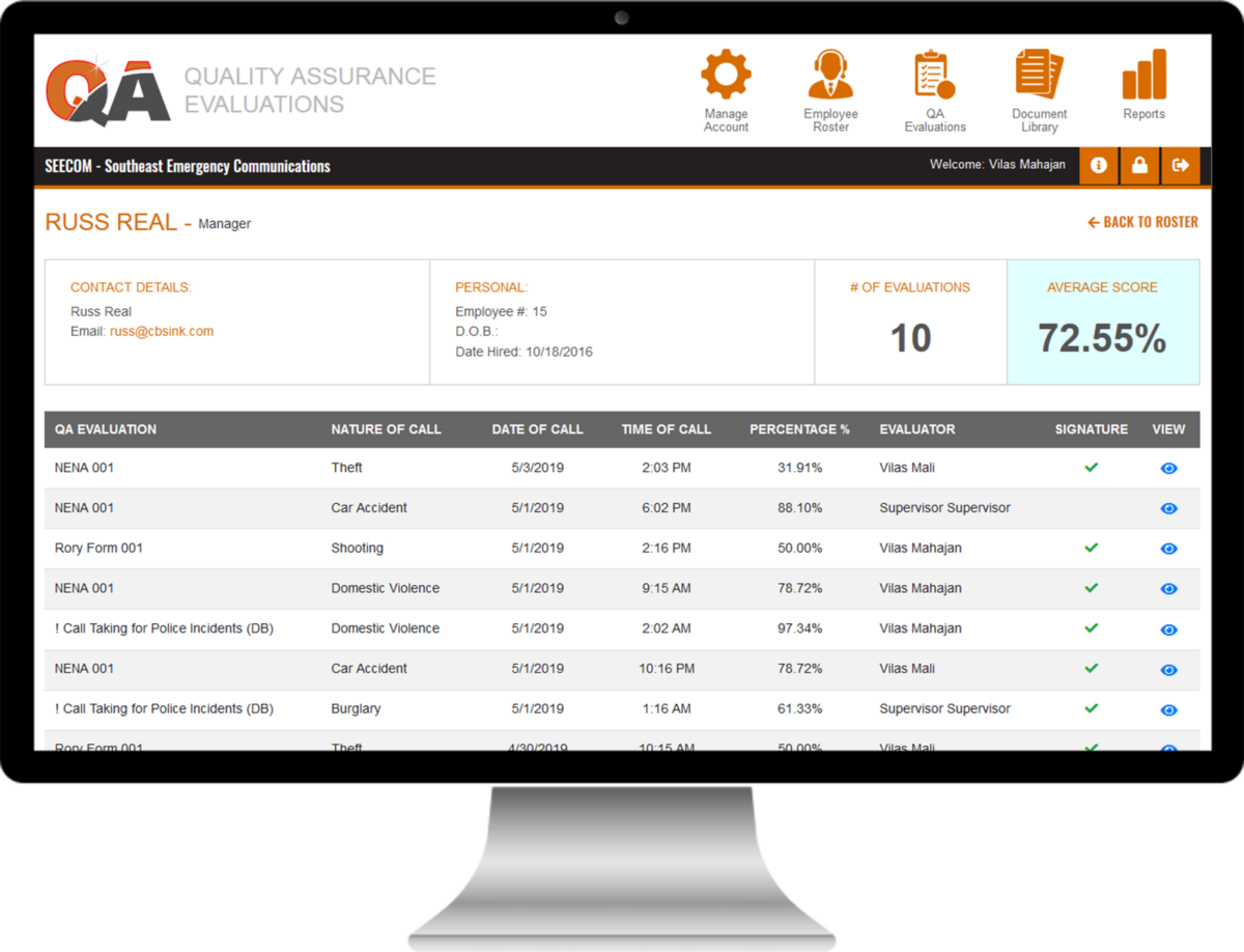 Quality Assurance & Improvement Software - Public Safety