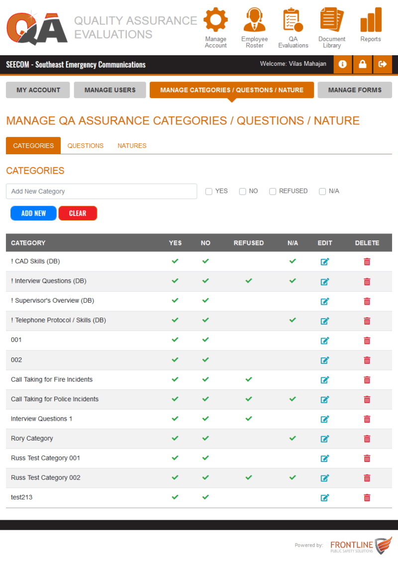 Quality Assurance & Improvement Software - Public Safety